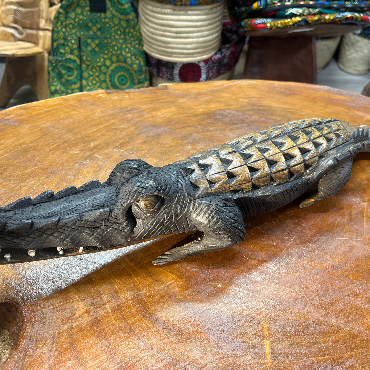 Hand Carved Intricate Wooden Crocodile Malawi – Africas Finest