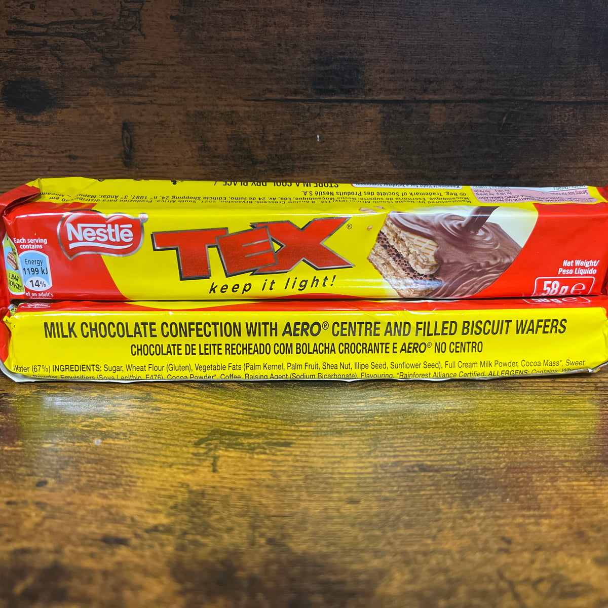 Tex South African Nestle Chocolate Bar 58g – Africas Finest